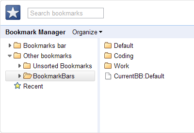 Multiple Bookmarks Bars in Chrome